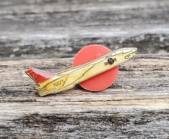Vintage Military Jet Pin. VC-7 Squadron FJ-4 Jet. Gift Dad - Etsy