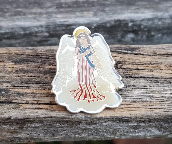 Vintage Angel Flag Pin. Collectable, American. Lady L… - Gem