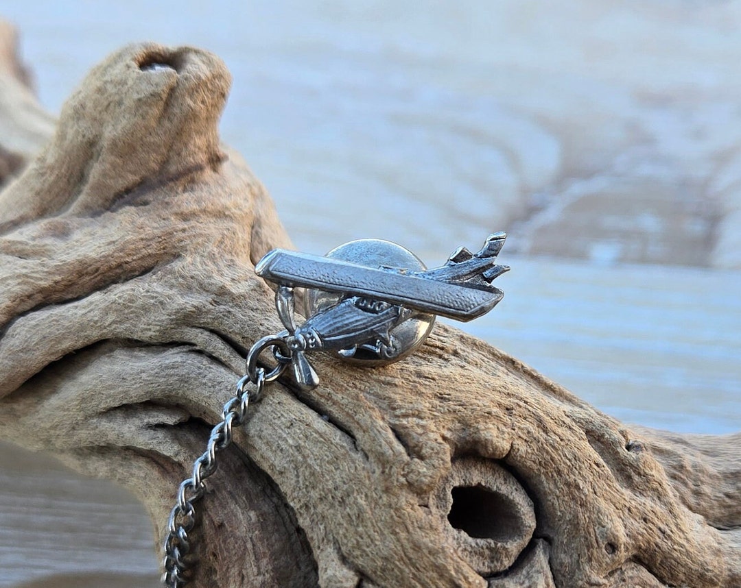 Vintage Airplane Pin. Gift Dad, Anniversary, Birthday, Christmas. Pilot ...