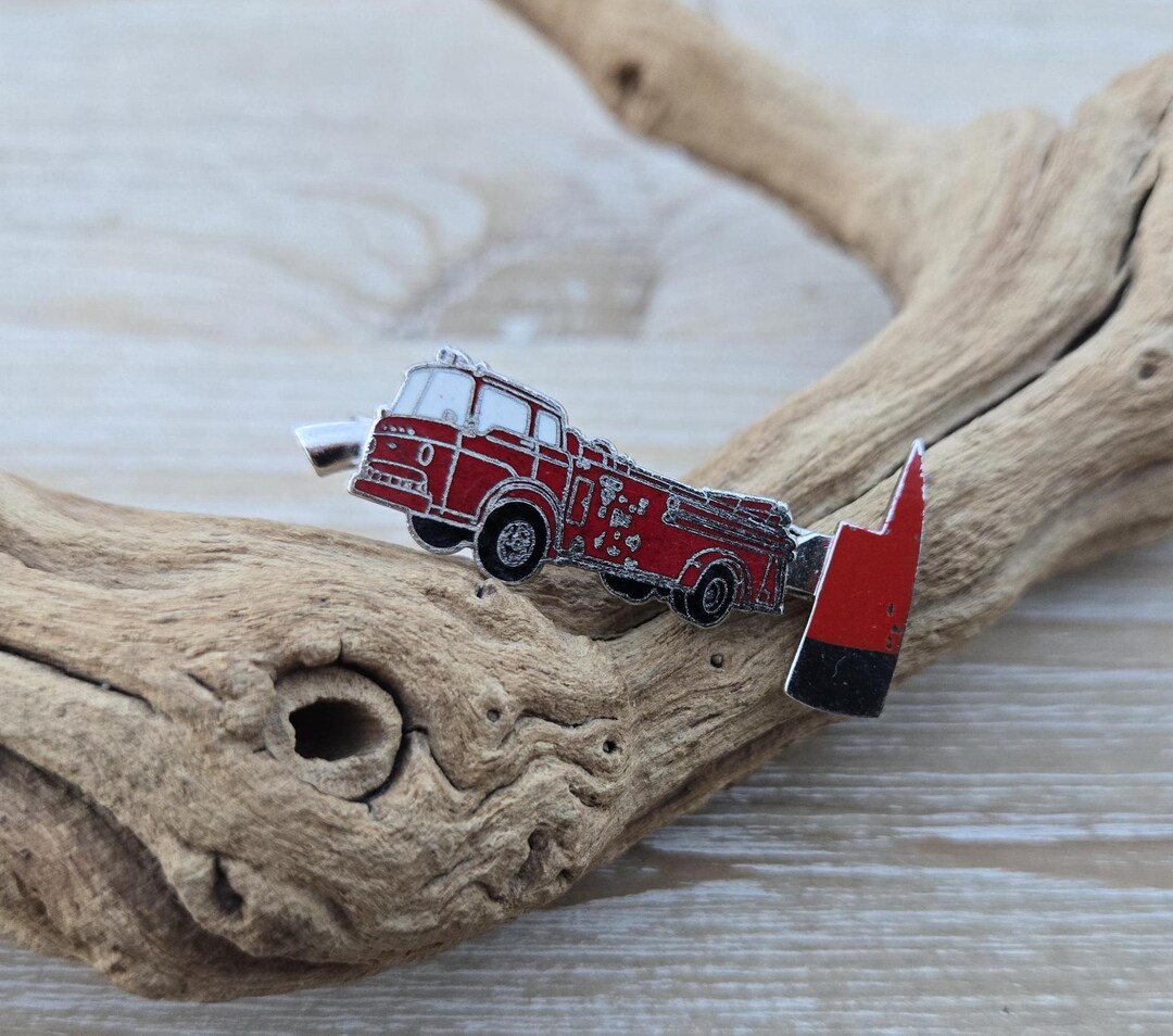Vintage Fire Truck Tie Clip. Axe Tie Clip. Gift for Firefighter, Dad ...