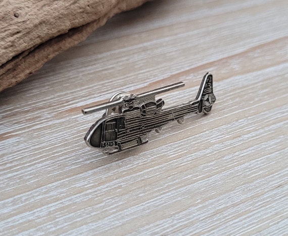 Vintage Military Helicopter Pin. Gift For Pilot, Dad,… - Gem