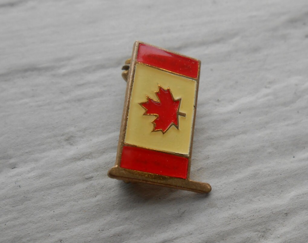 Vintage Canadian Flag Pin. Gift For Anniversary Birthday. | Etsy