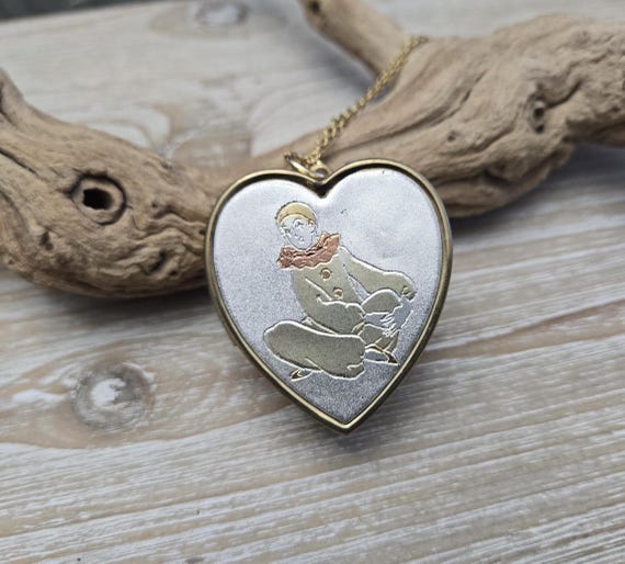 Vintage Clown Heart Music Box Locket. Photo Locket. F… - Gem