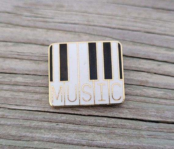 Vintage Piano Music Pin. Anniversary, Gift For Musici… - Gem