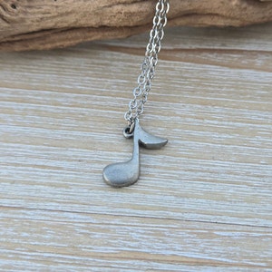 Vintage Eighth Note Necklace. Music Note Necklace. Anniversary ...