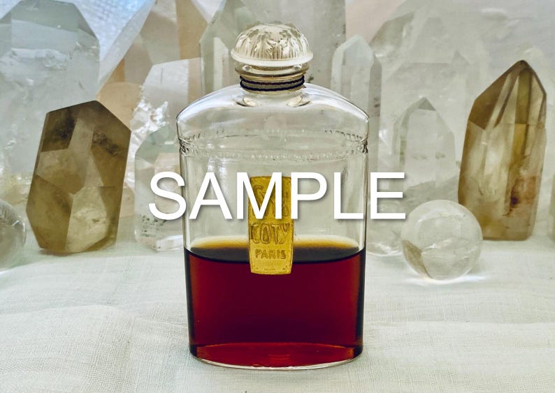 SAMPLE .. Coty, Styx, DECANTED SAMPLE From Flacon, Parfum Extrait, 1912 ...