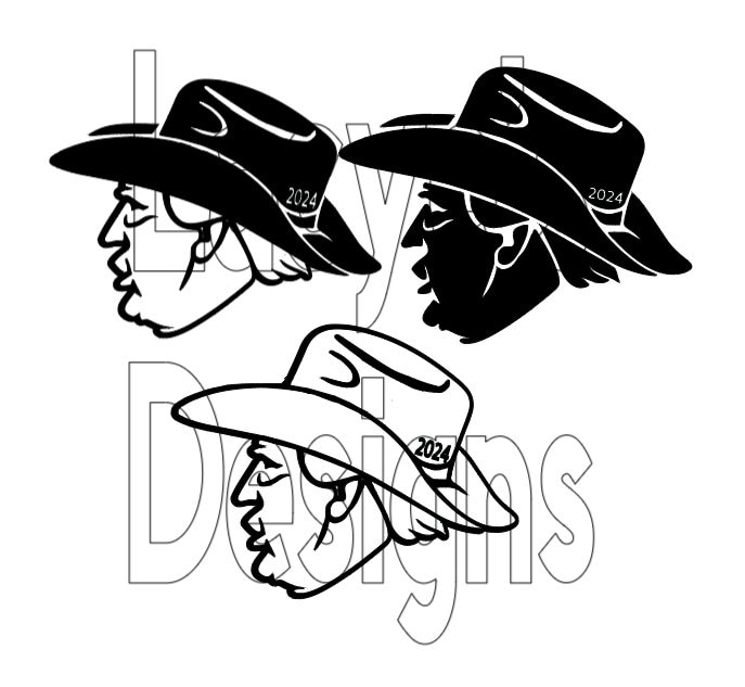 Bundle Trump Cowboy Hat 2024 Election Re-election Make America Great ...