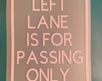 Car Decals Left Lane - Etsy