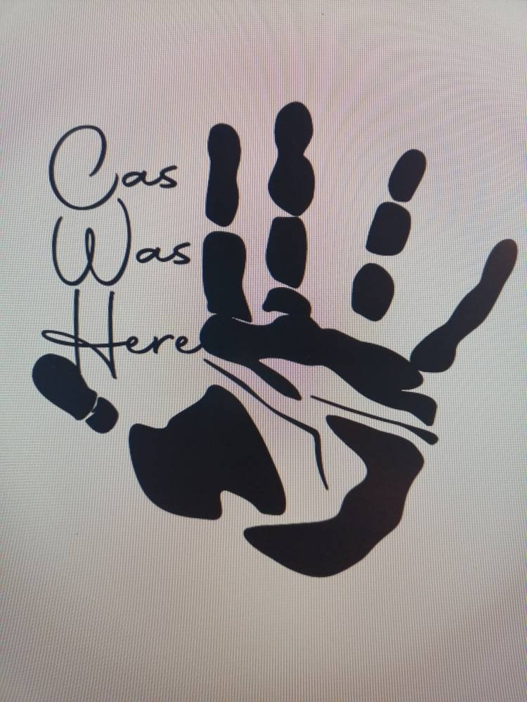 Supernatural Cas Was Here Handprint Dean Sam Winchester Decal Sticker ...