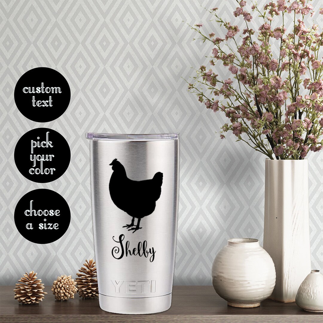Hen Decal With Customizeable Name Text - Etsy
