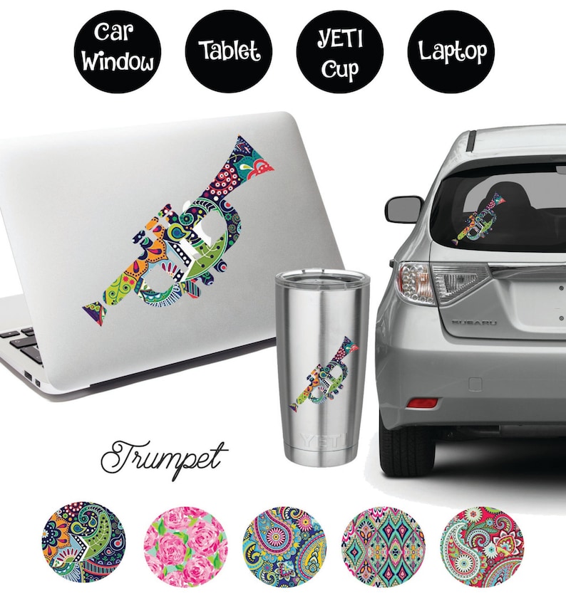 Trumpet Decal - Etsy