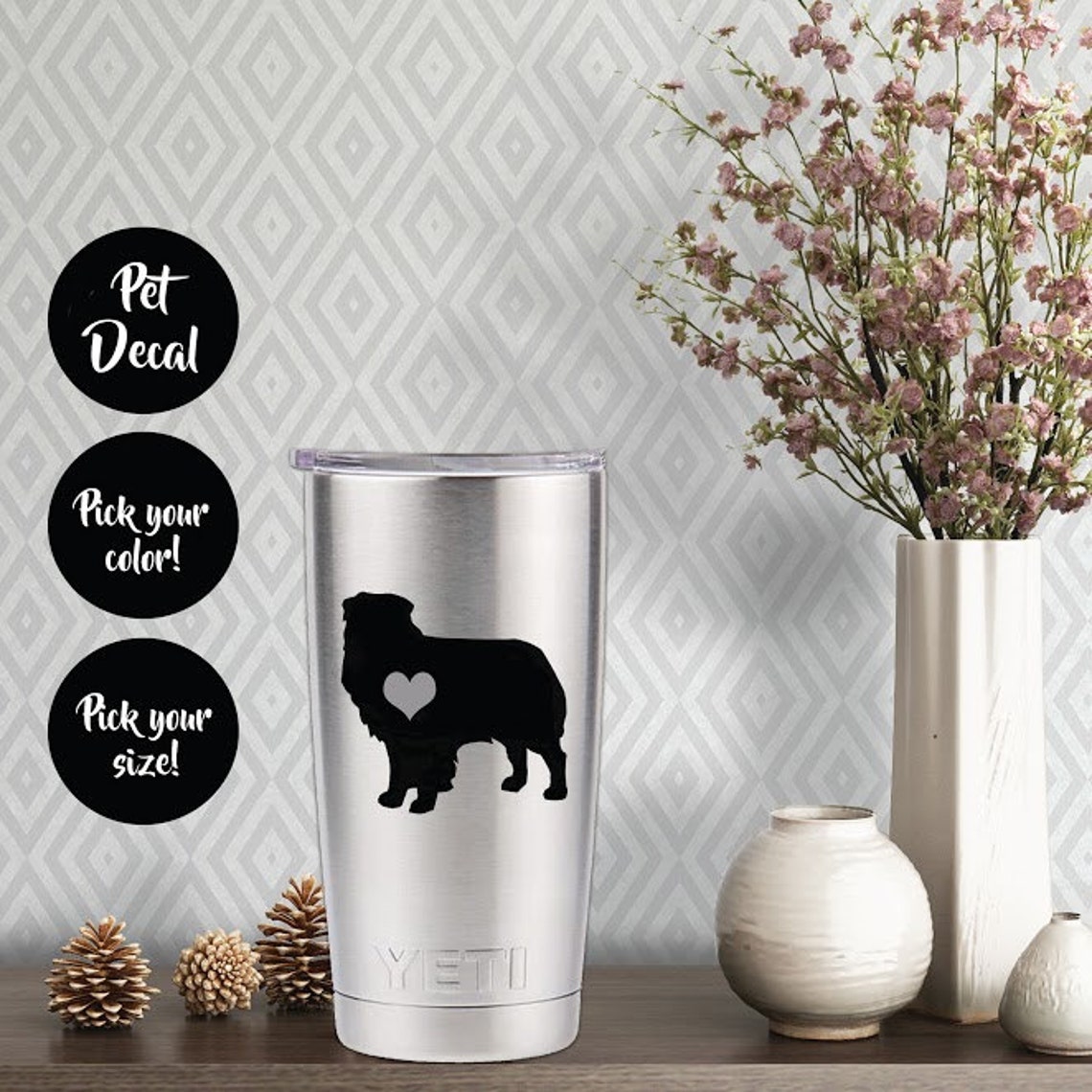 Australian Shepherd Dog Vinyl Decal - Aussie Dog Vinyl Decal - Etsy