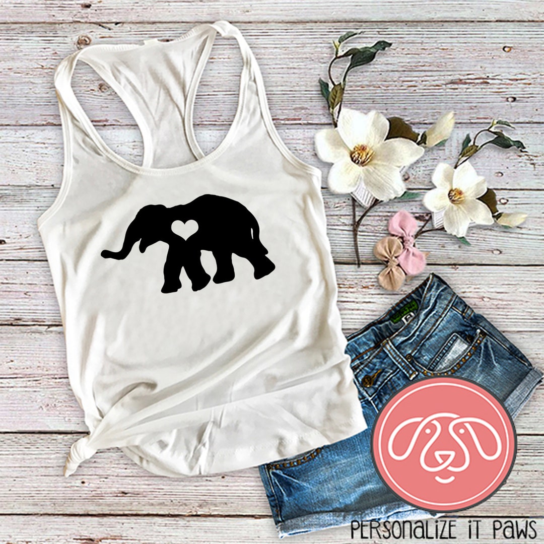 Elephant Ladies Tank Top - Etsy