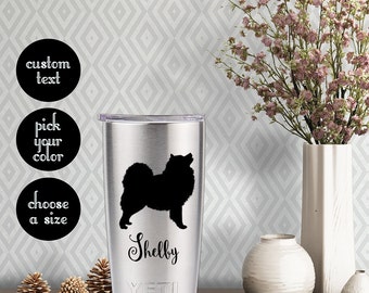 American Eskimo Dog Silhouette Custom Vinyl Decal Sticker - Etsy