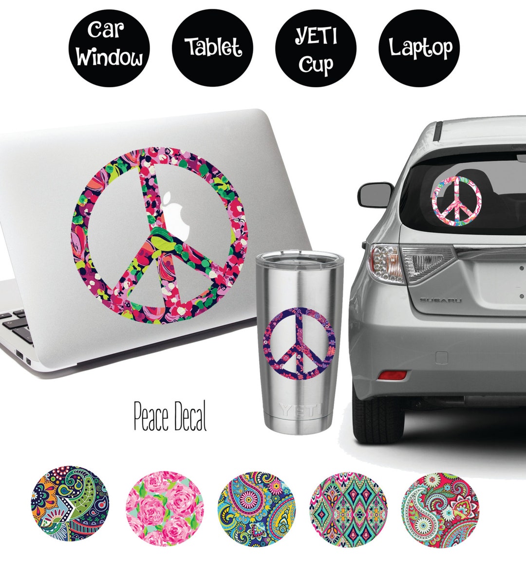 Peace Sign Vinyl Decal - Car, Laptop, Tumbler - Etsy