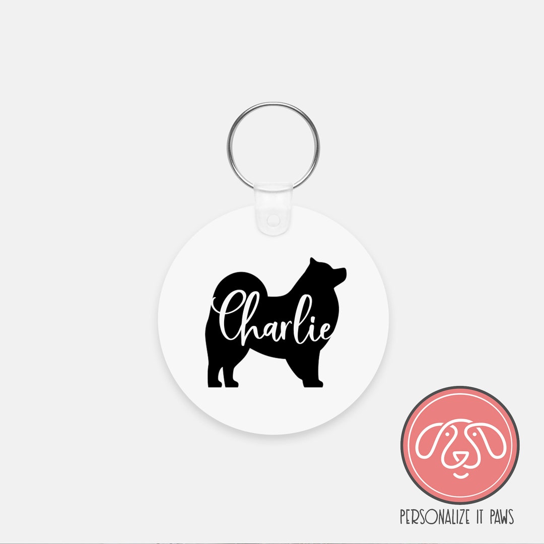 Personalized Samoyed Dog Keychain - Etsy