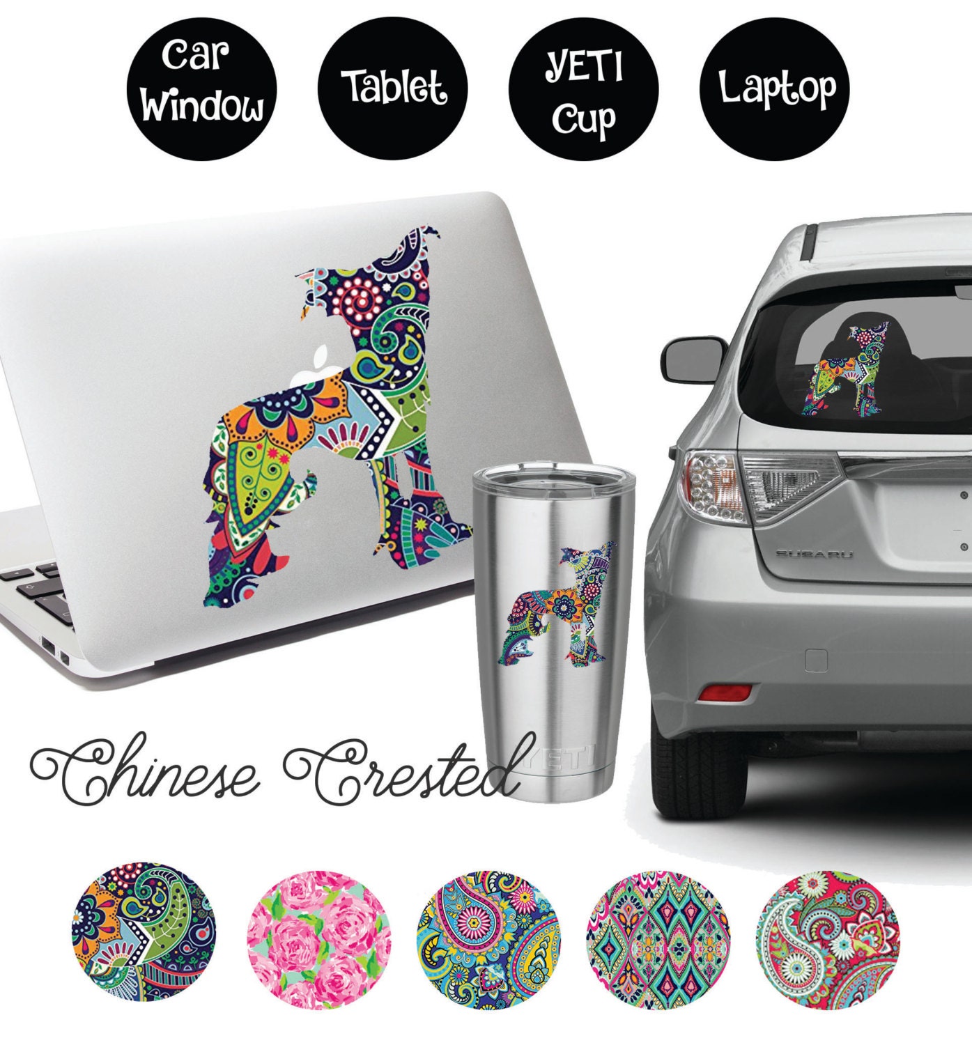 Chinese Crested Decal | Etsy