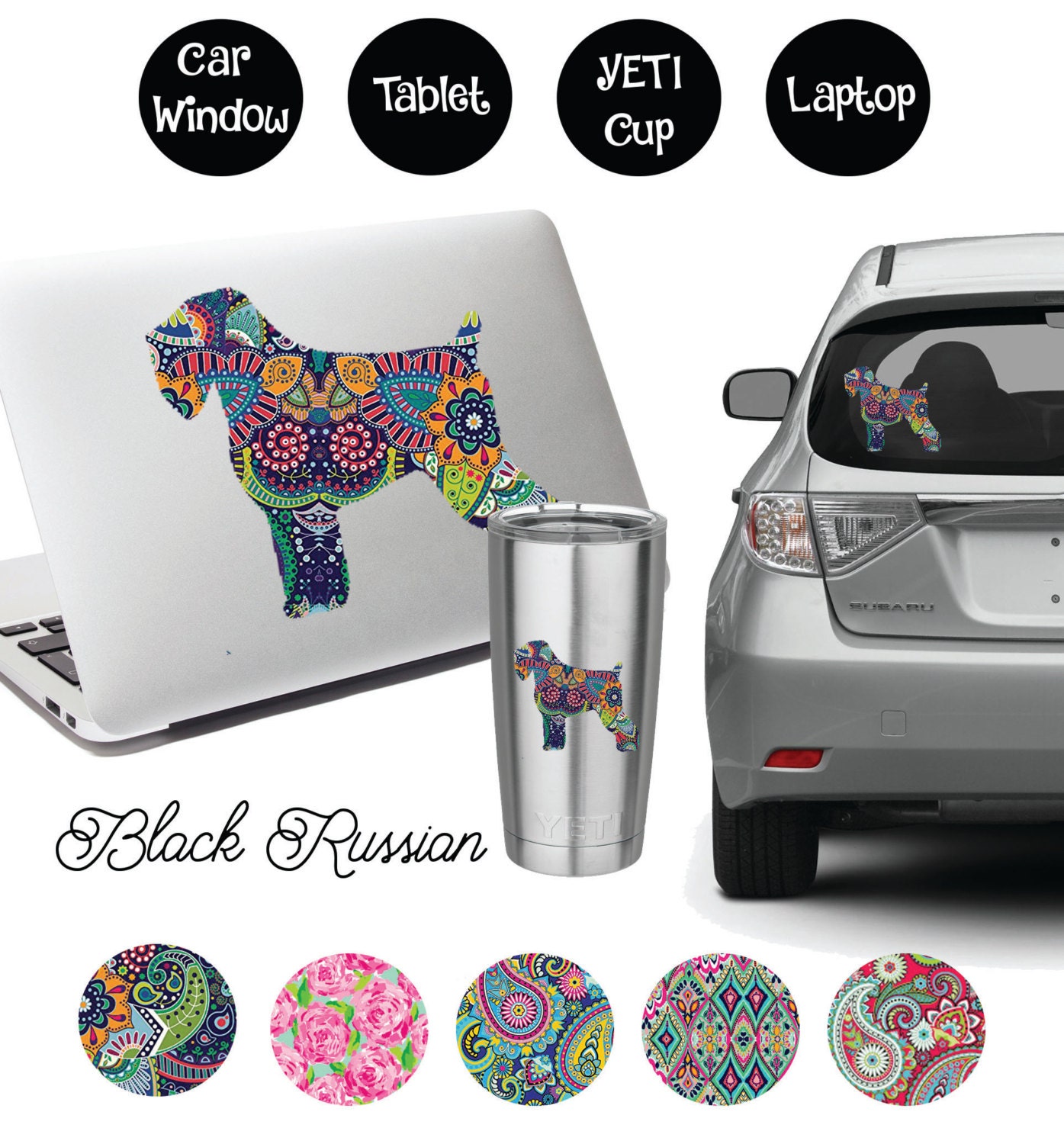 Black Russian Decal - Etsy