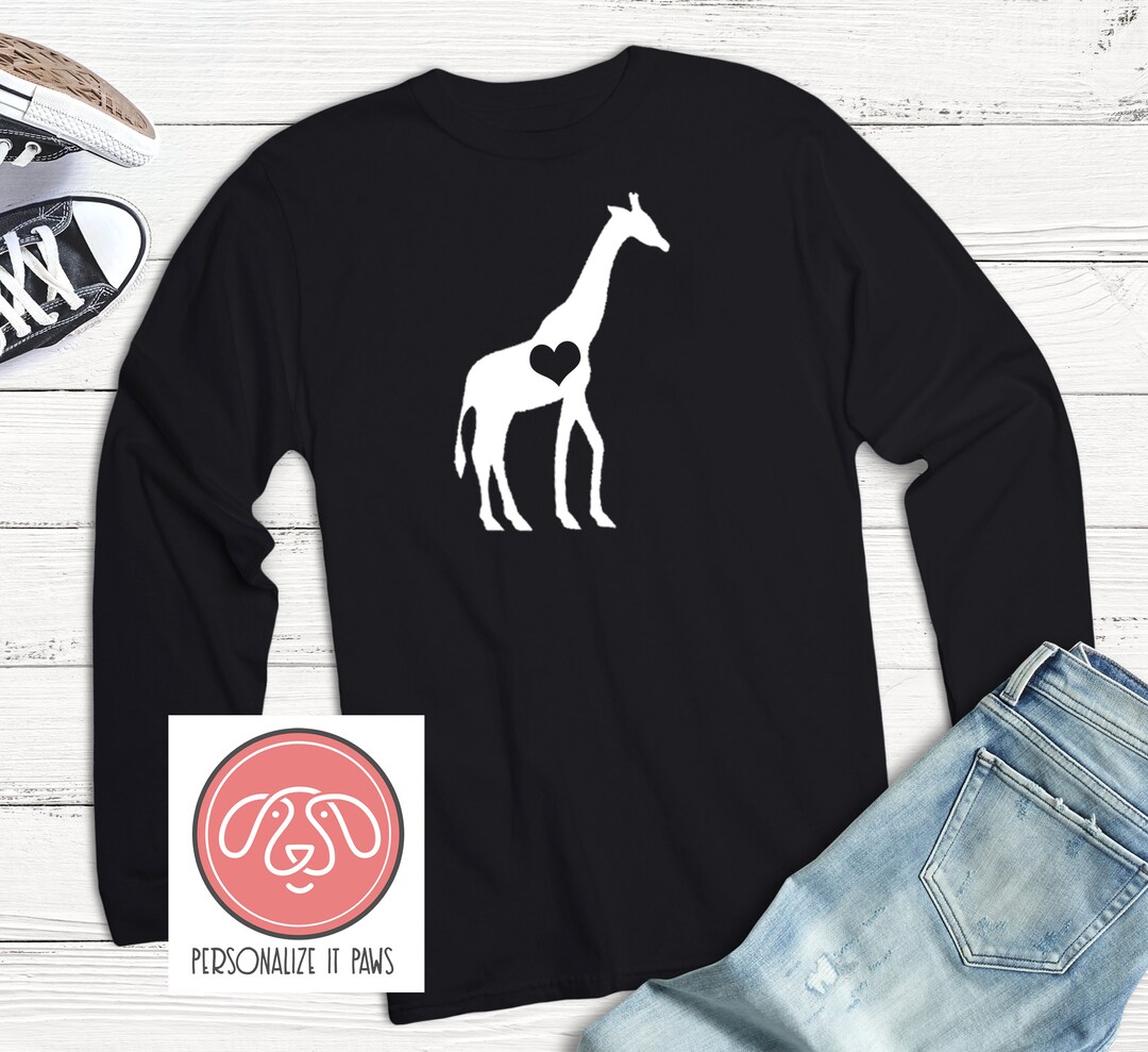 T-shirt à manches longues girafe - Etsy France