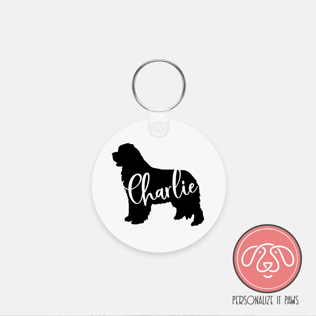 Personalized Newfoundland Dog Keychain - Etsy