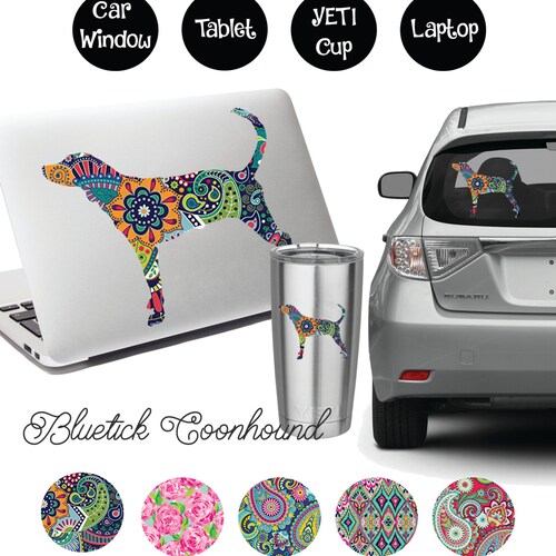 Bluetick Coonhound Decal - Etsy