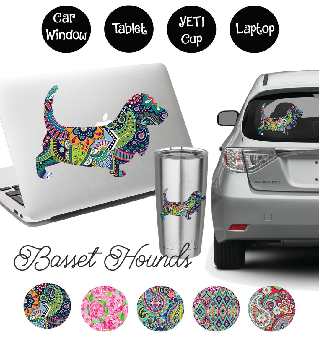 Basset Hound Decal - Etsy