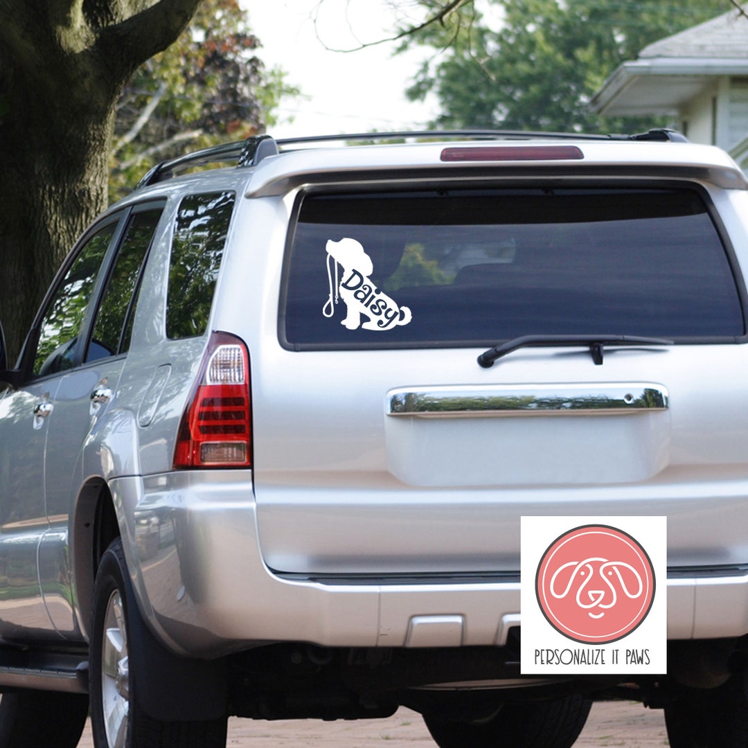 Dog Walker Gift, Dog With Leash Decal - Etsy