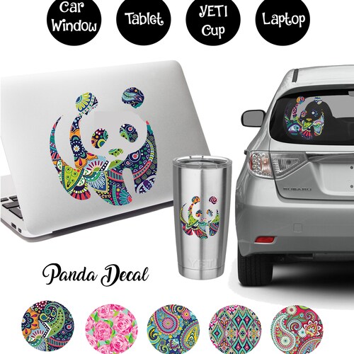 Vinyl Decal Panda Laptop Sticker Laptop Decal Book Decal - Etsy