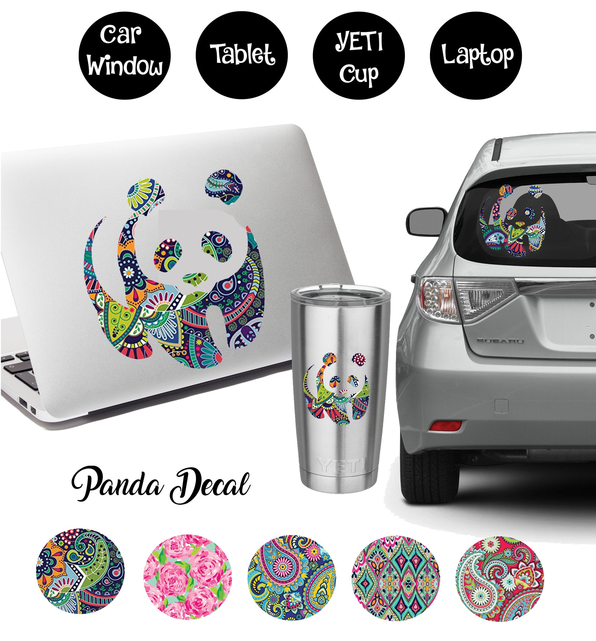 Panda Decal - Etsy