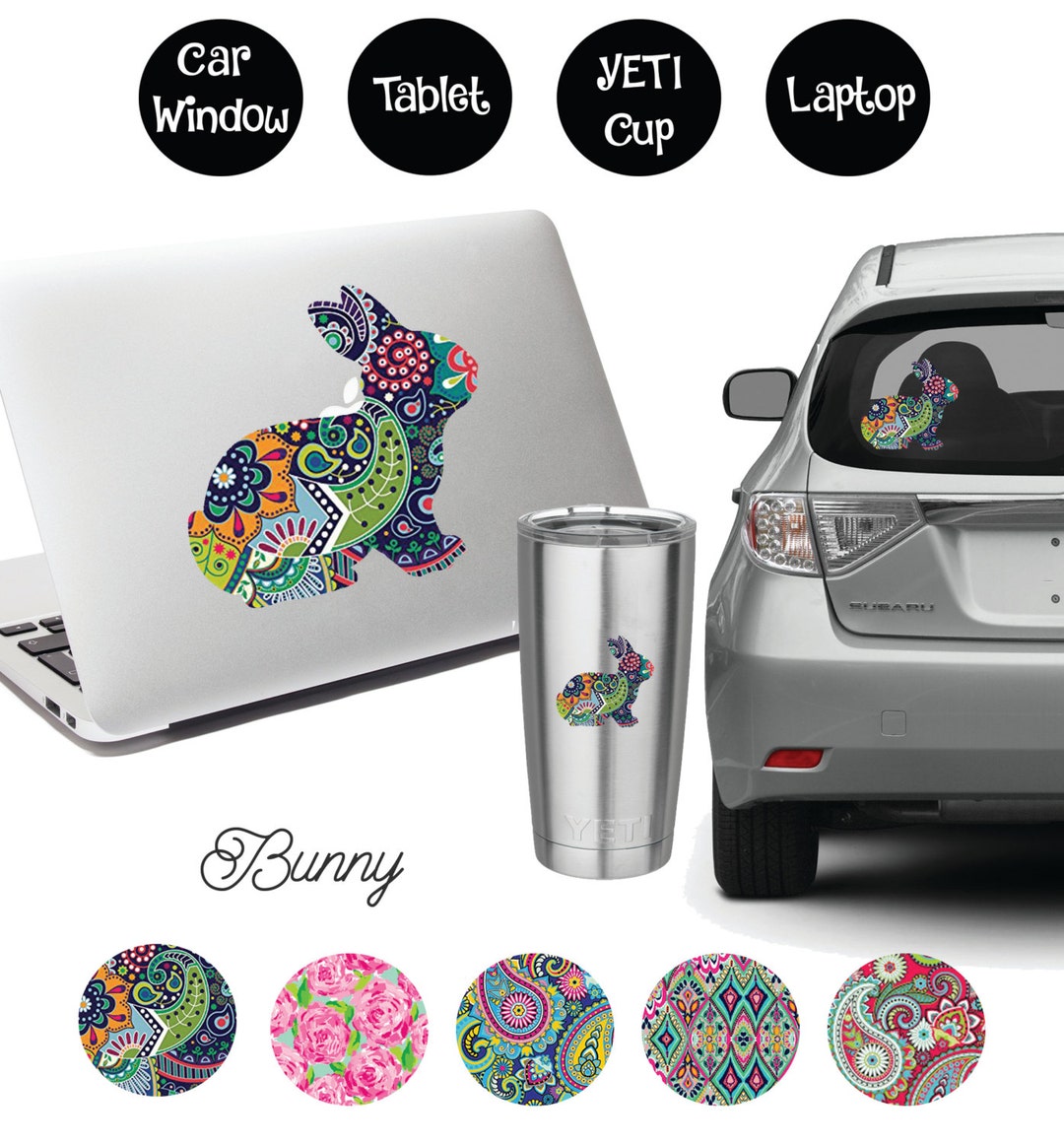 Bunny Decal: Vinyl Car, Laptop, and Tumbler Sticker - Etsy