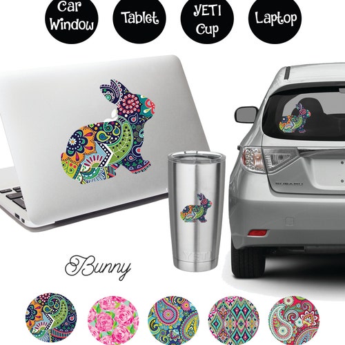 Rabbits Sticker Bunny Car Decal Vinyl Decal Car Decoration - Etsy