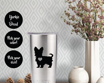 Yorkshire Terrier Pup Doggy Yorkie Decal Sticker Cute Fun Dog Car ...