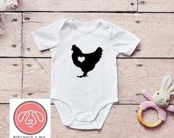 Funny Baby Onesie Free Range, Chicken Shirt, Raising Chickens, Farm ...