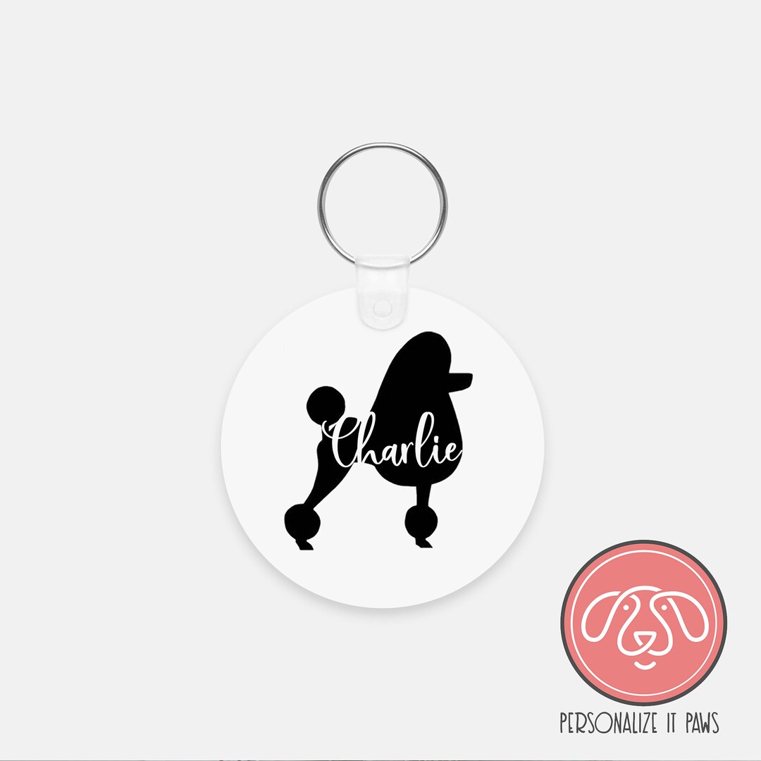Personalized Poodle Dog Keychain - Etsy