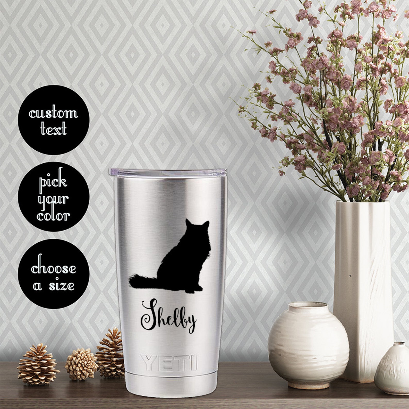 Fluffy Kitty Cat Decal - Etsy