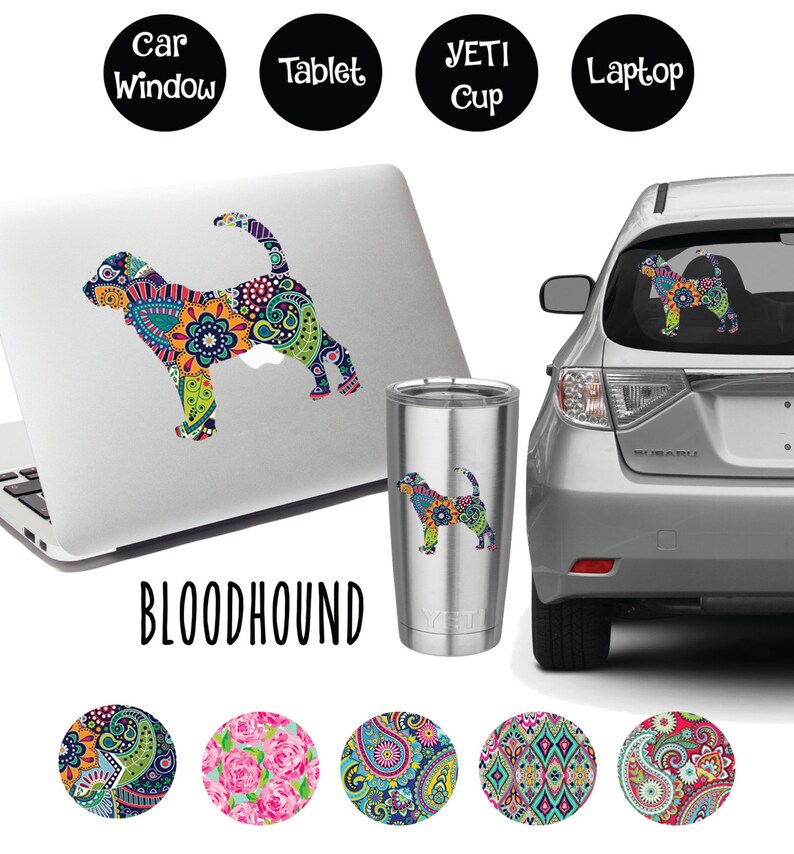 Bloodhound Decal, Car Laptop Window, Personalized Dog Decal - Etsy