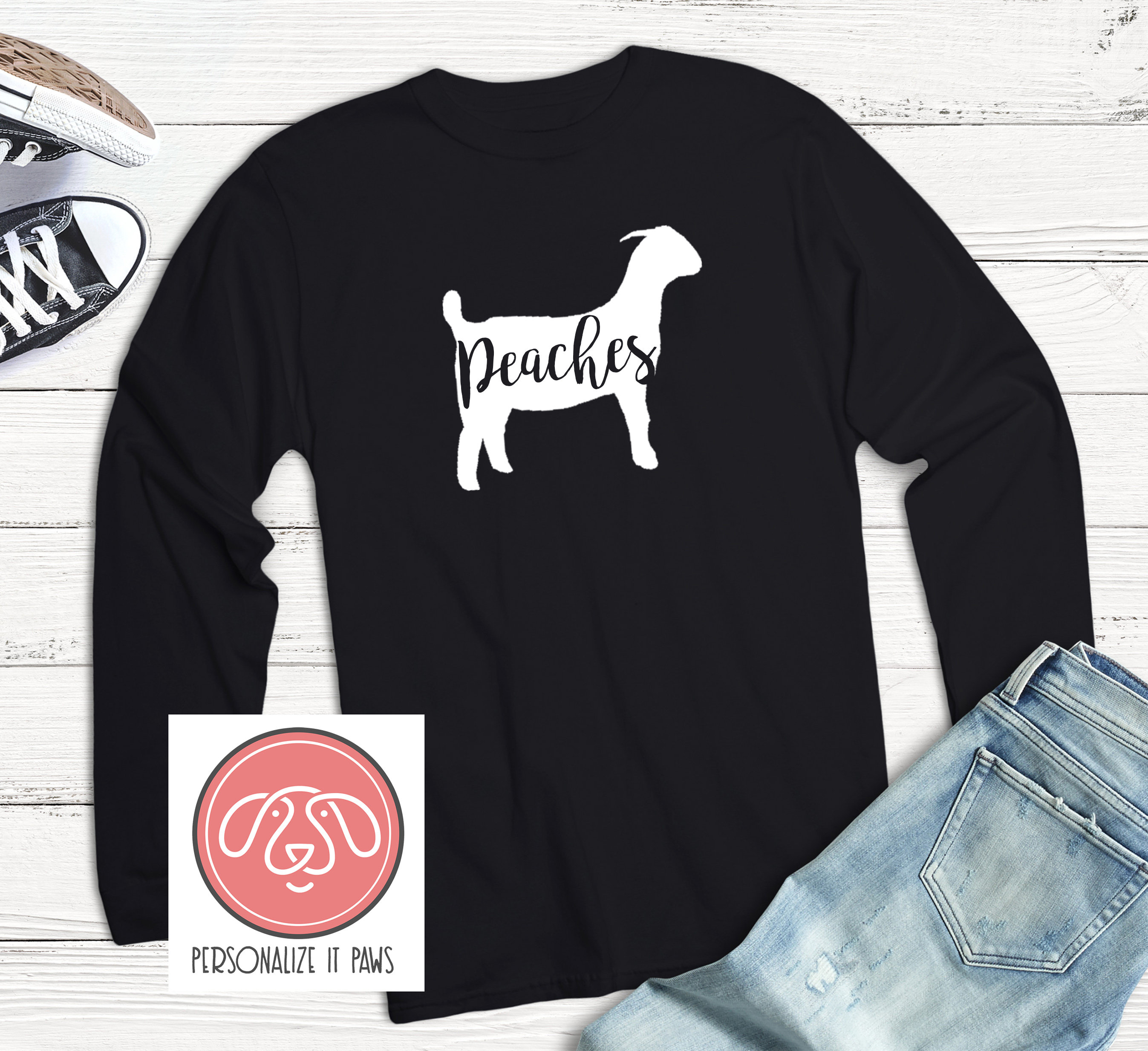 Boer Goat Long Sleeve T-shirt - Etsy