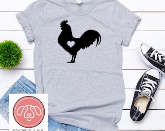 Heart Rooster - Etsy