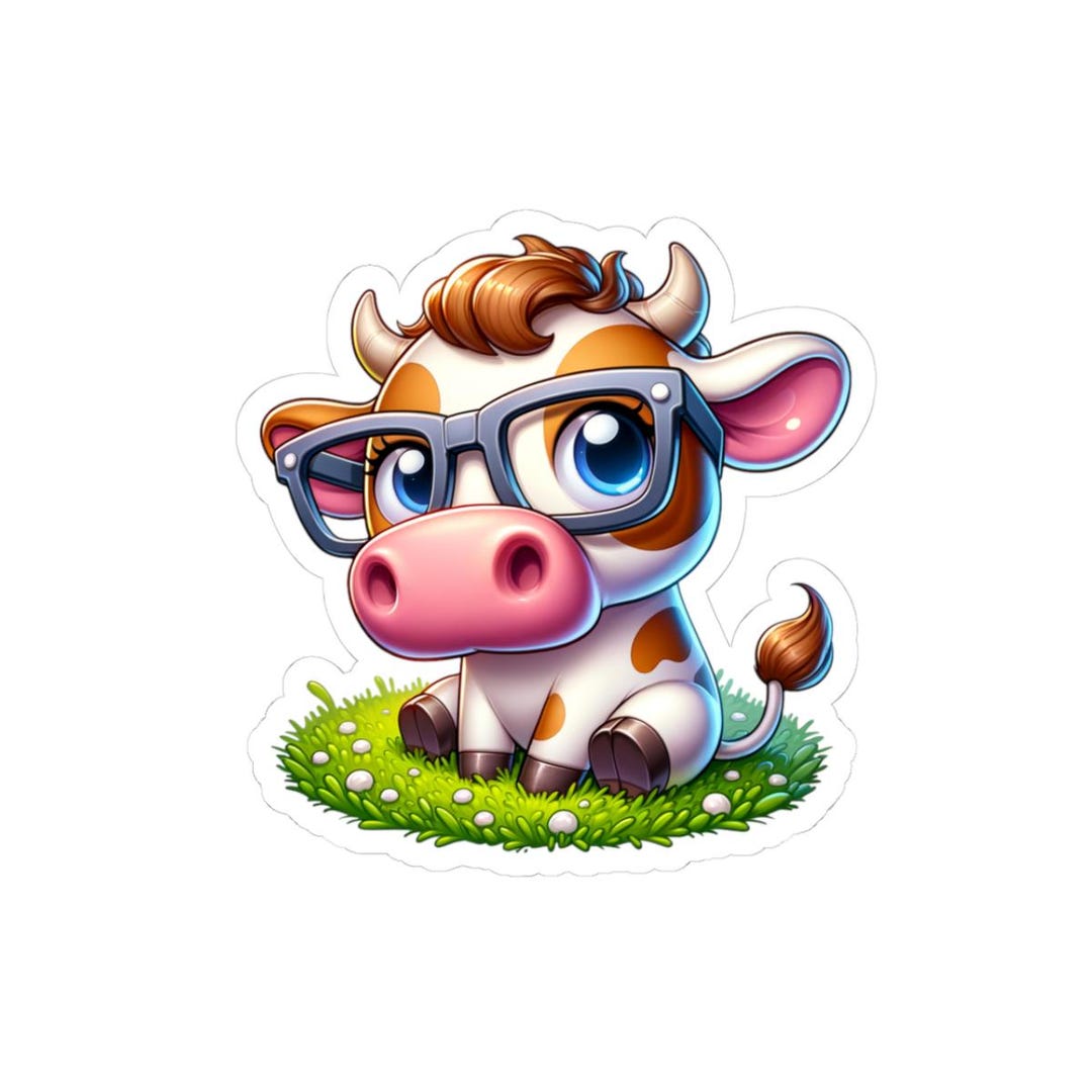 Cute Cow Kiss-cut Stickers | Fun Laptop Decals, Cool Gifts for Cows ...