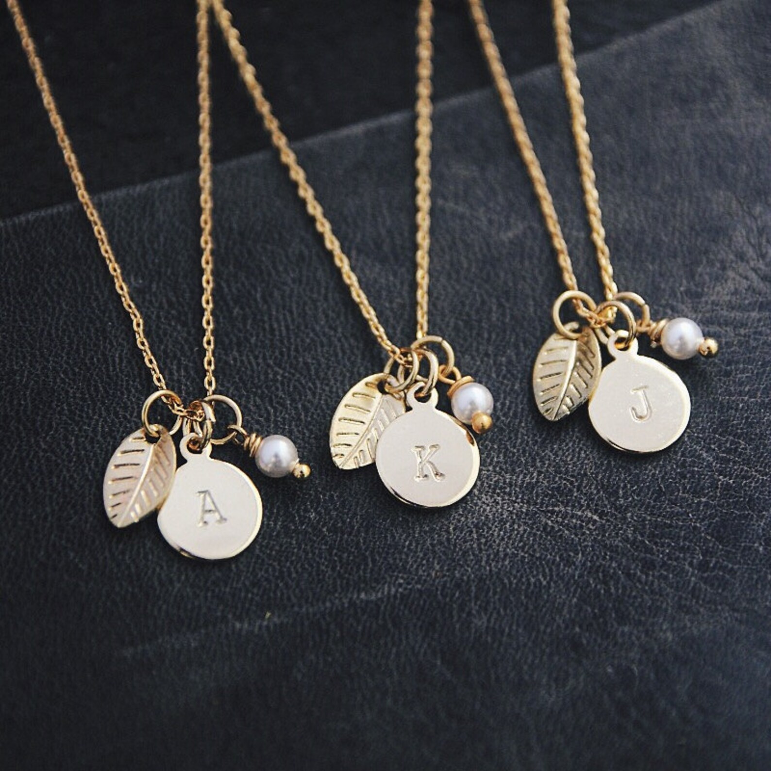 Personalized Necklace Initial Necklace Bridesmaids Gift | Etsy