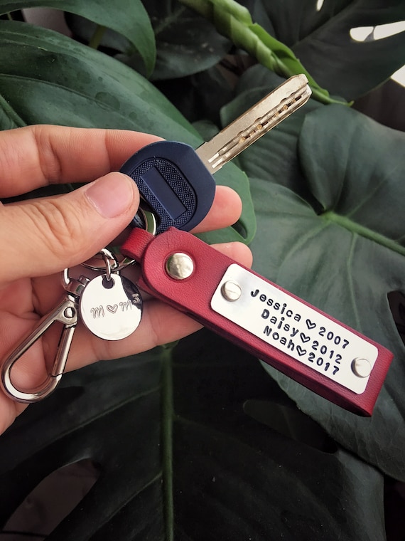 Personalized Keychain Graduation gift Leather bagcharm | Etsy