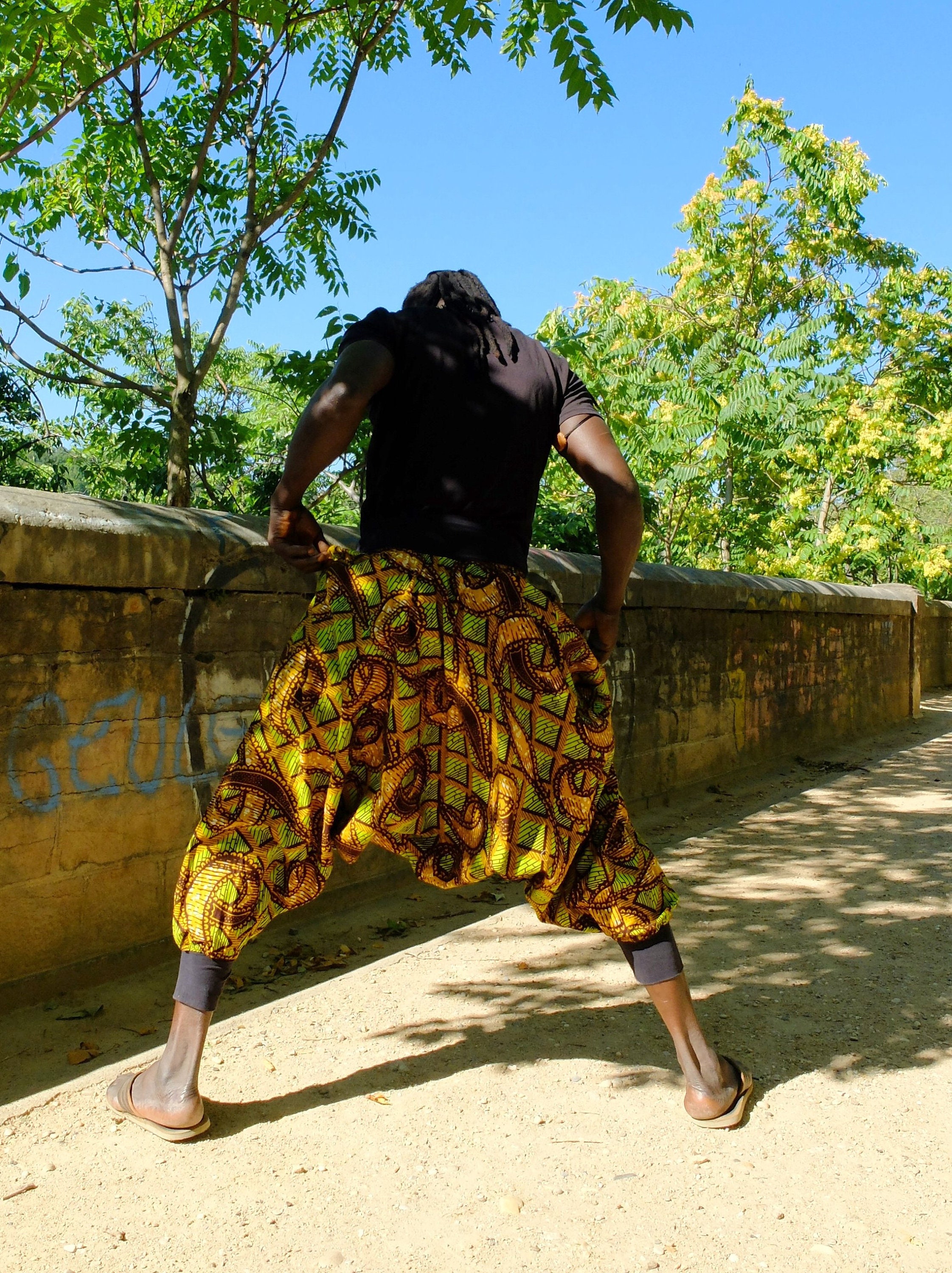 Sarouel Gainde unisexe en coton wax du Sénégal Sarouel en - Etsy France