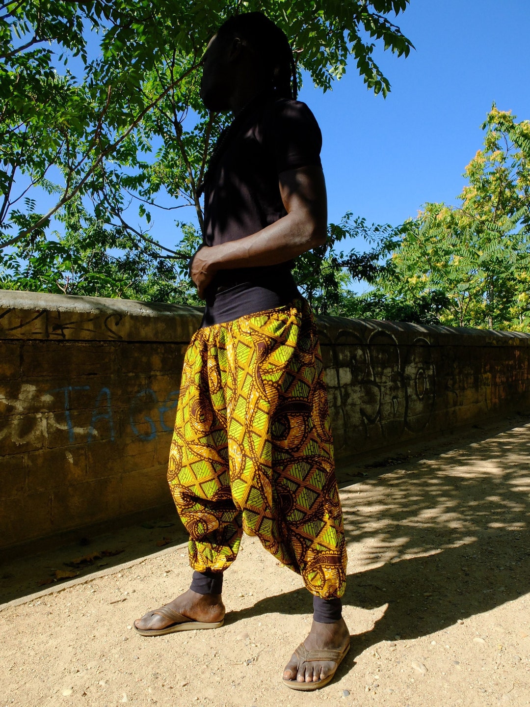 Sarouel Gainde unisexe en coton wax du Sénégal Sarouel en - Etsy France