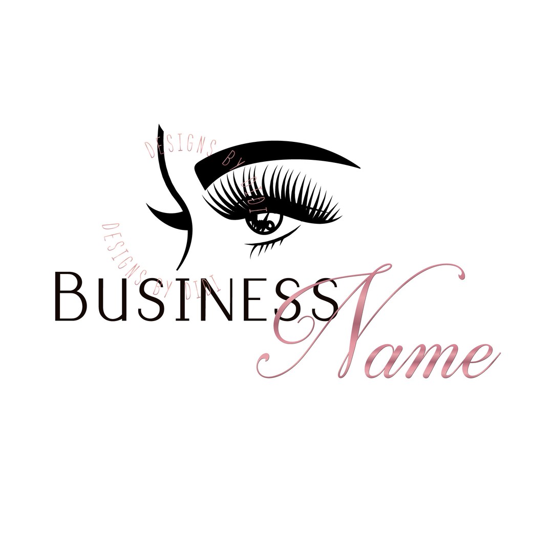 Lash Gold Logo Design, Makeup Artist Logo, Lash Watermark, Eyelash Logo ...