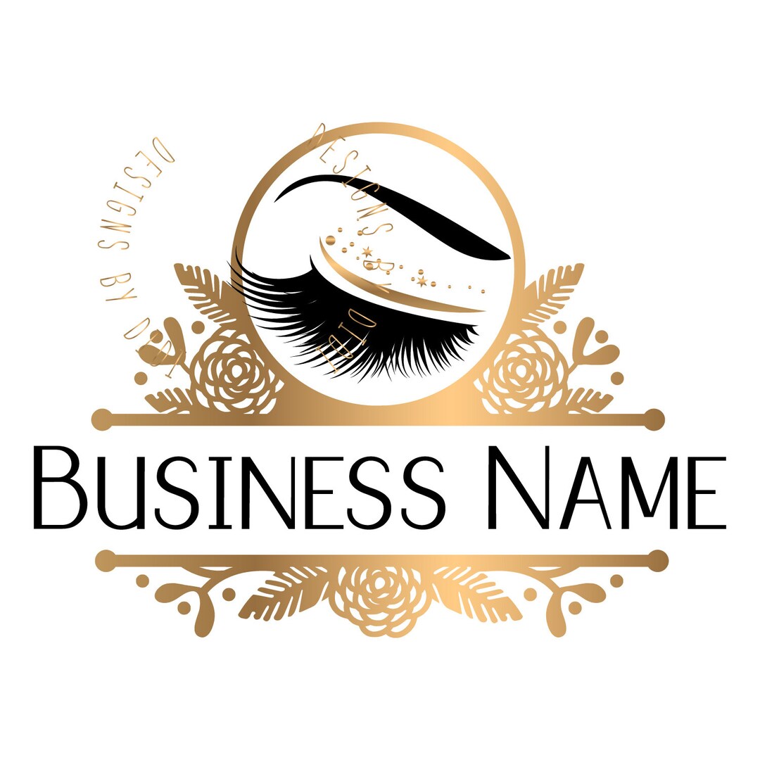 Lash Gold Logo Design, Beauty Logo, Eyelash Logo, Cosmetics Logo, Lash ...