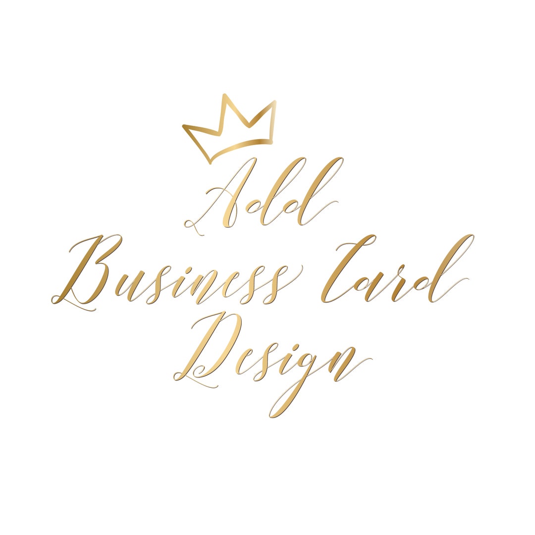 Add On Business Card Design - Etsy