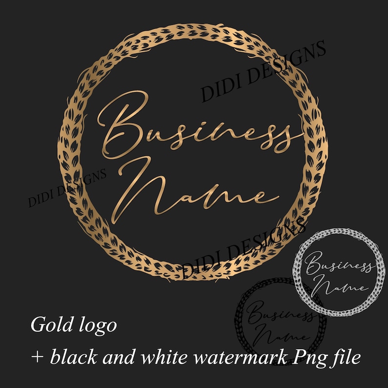 Braid Logo Hair Braider Logo Gold Round Hair Stylist Logo - Etsy