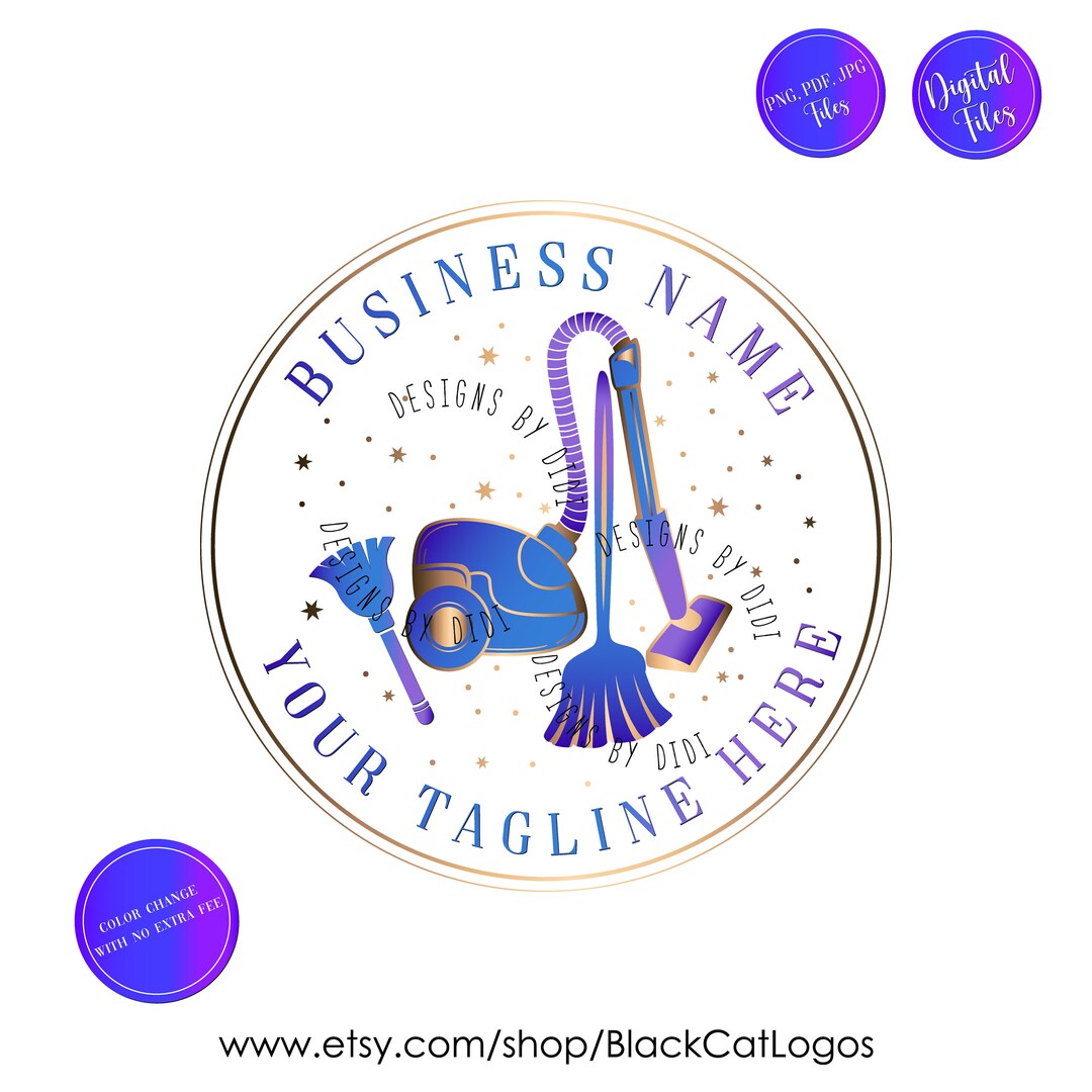 House Cleaning Logo, Residential Cleaning Service Logo, Vacuum Cleaner ...