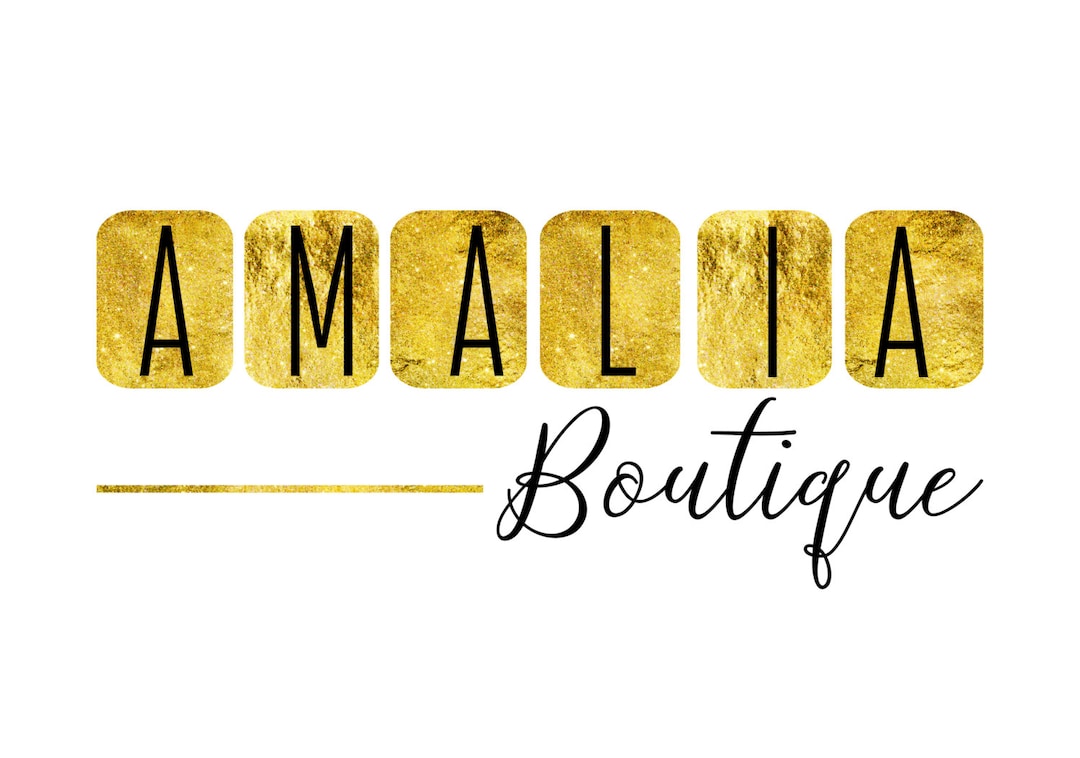 Gold Logo Design, Black and Gold Simple Logo Design, Boutique Business ...