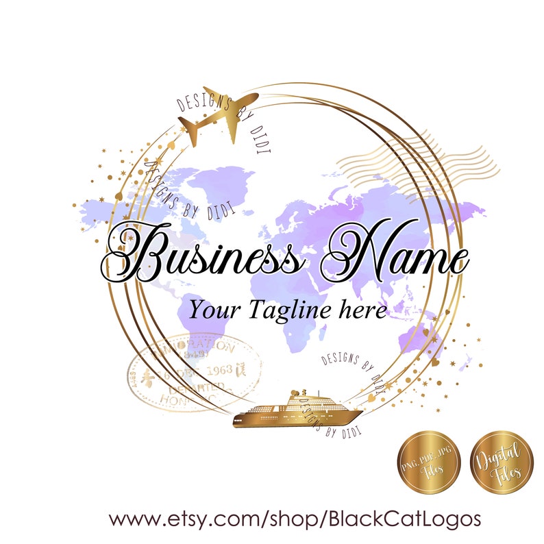 Travel Logo Plane Ship Cruise Logo Travel Agent Logo Travel - Etsy